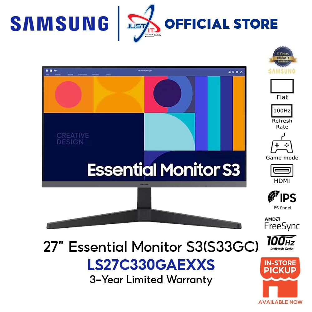 SAMSUNG LS24C330GAEXXS(24") / LS27C330GAEXXS (27")Essential Monitor S3 ...