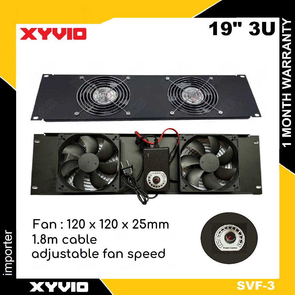 19” 3U Ventilation Server Fan Rack Ball Bearing Fan Server Cabinet Fan ...