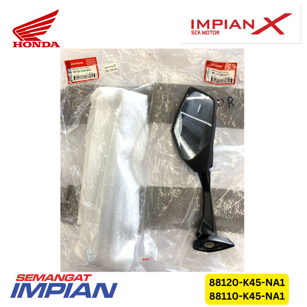 MIRROR ASSY., R. BACK(88110-K45-NA1, 88120-K45-NA1)100% ORI HONDA ...