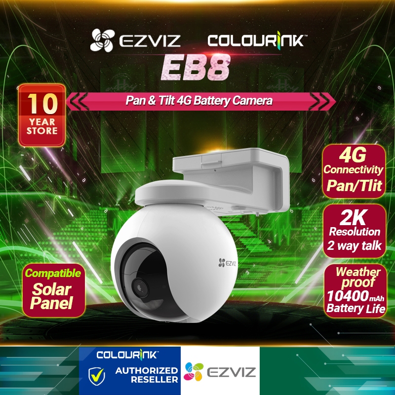 EZVIZ EB8 2K 4G Battery Power Pan Tlit Wifi Motion Detection Color ...