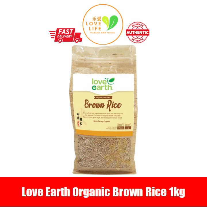 Love Earth Organic Brown Rice 1kg | Shopee Malaysia
