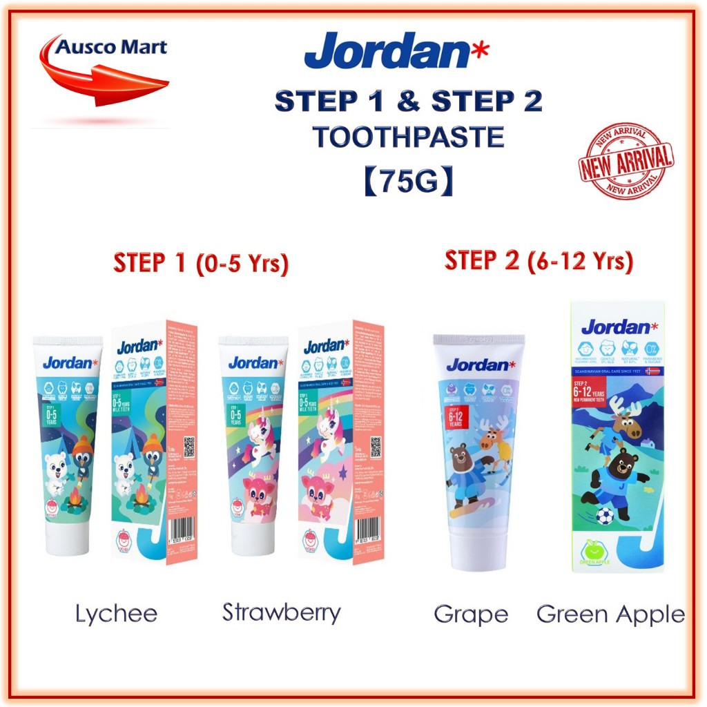 JORDAN KIDS TOOTHPASTE 75G 【STEP 1 & STEP 2】 | Shopee Malaysia