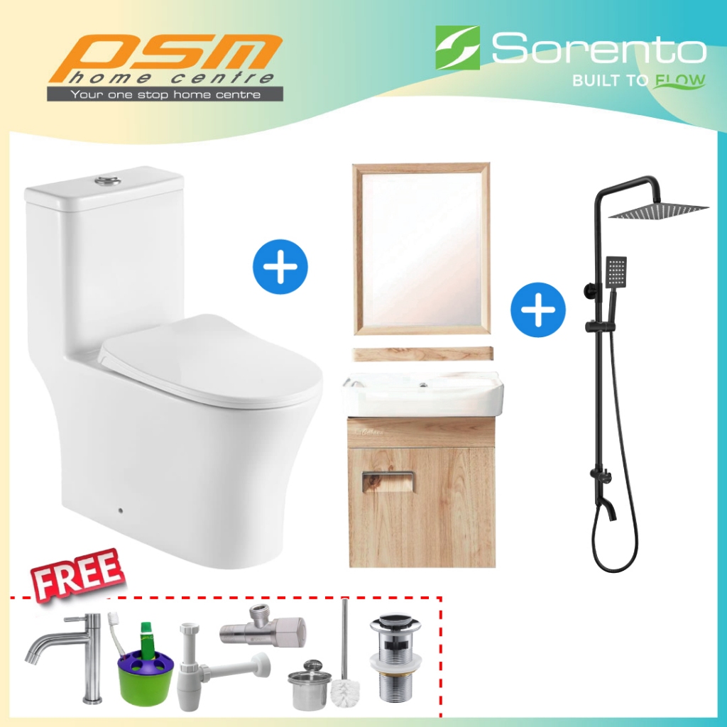 SORENTO Bathroom One Piece Design Toilet Bowl WC Bathroom Aluminium ...