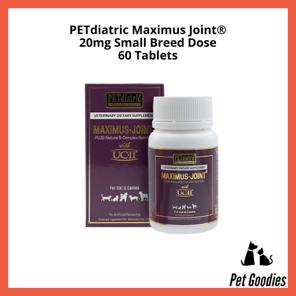 PETdiatric Maximus Joint® 20mg Small Breed Dose 60 Tablets | Shopee ...