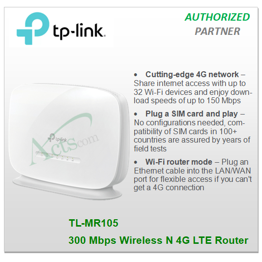 TP-LINK TL-MR105 300 Mbps Wireless N 4G LTE Router | Shopee Malaysia