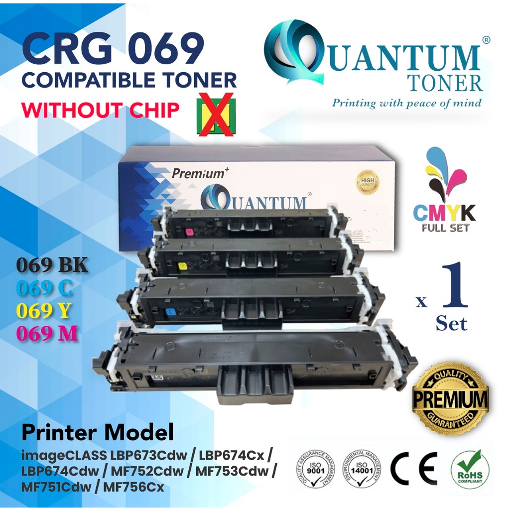 [NO CHIP] Compatible Laser Toner Cartridge 069 CRG 069 for Canon ...