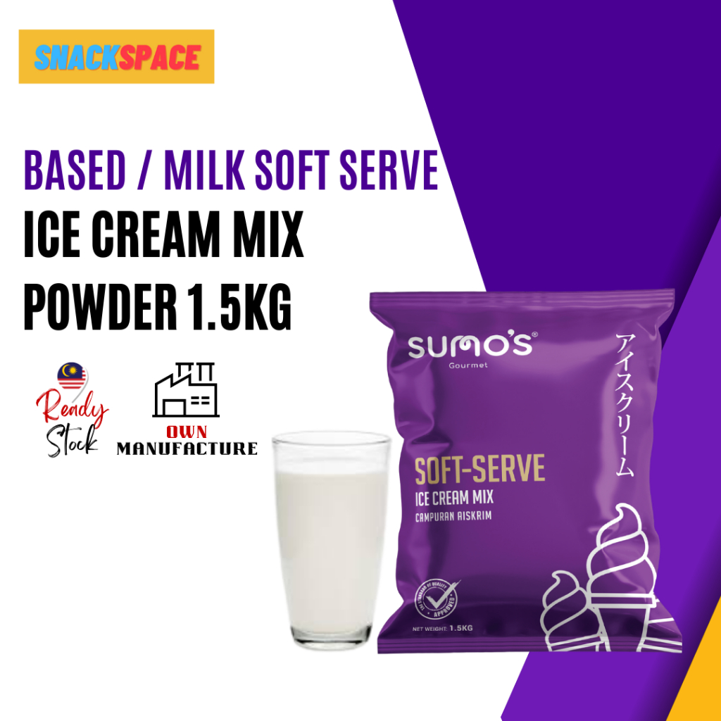 Sumo's MILK BASE Soft Serve Ice Cream Mix Powder/ Serbuk Campuran Asas ...