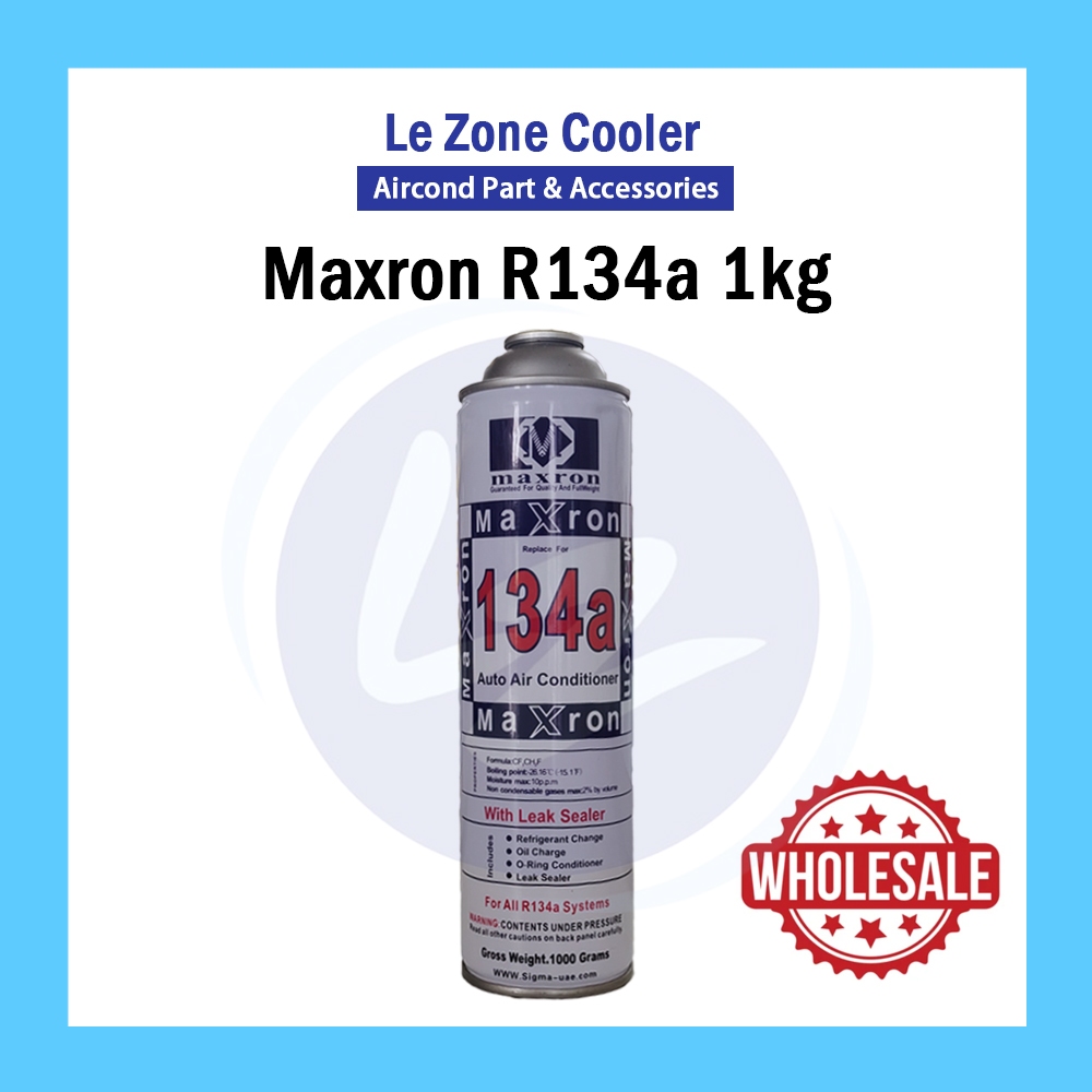 Maxron R134 Gas R134a Car Aircond Gas Kereta Aircond Gas 1kg 1000g | Shopee Malaysia