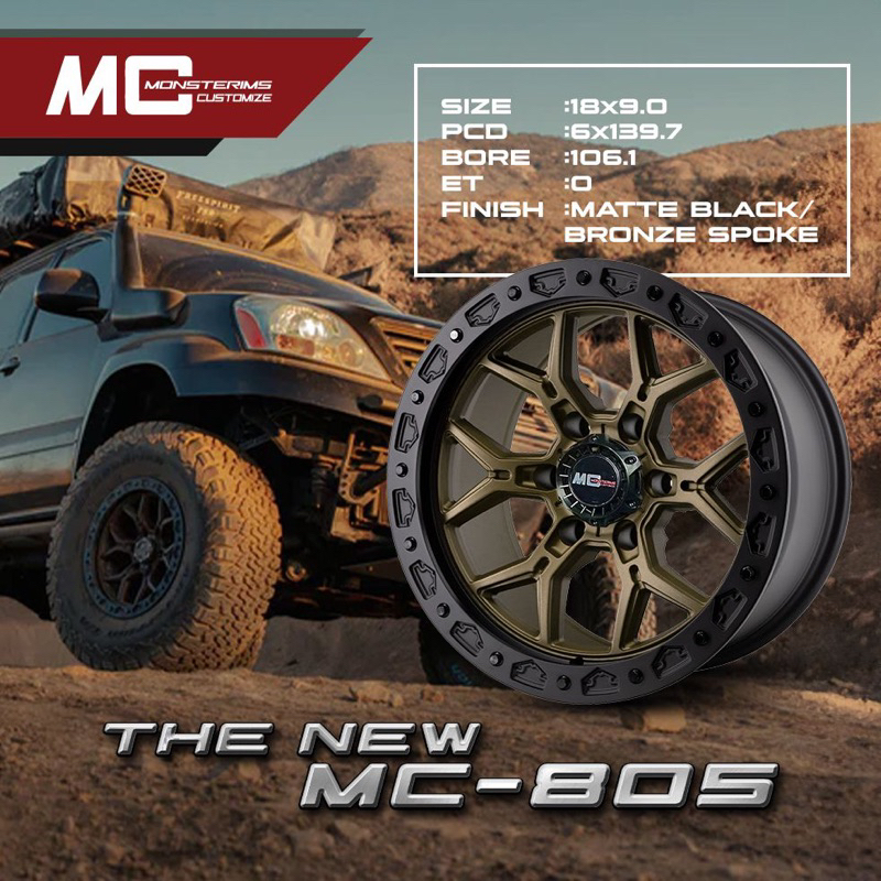 4x4 18” RIM - MC805 18x9 | Shopee Malaysia