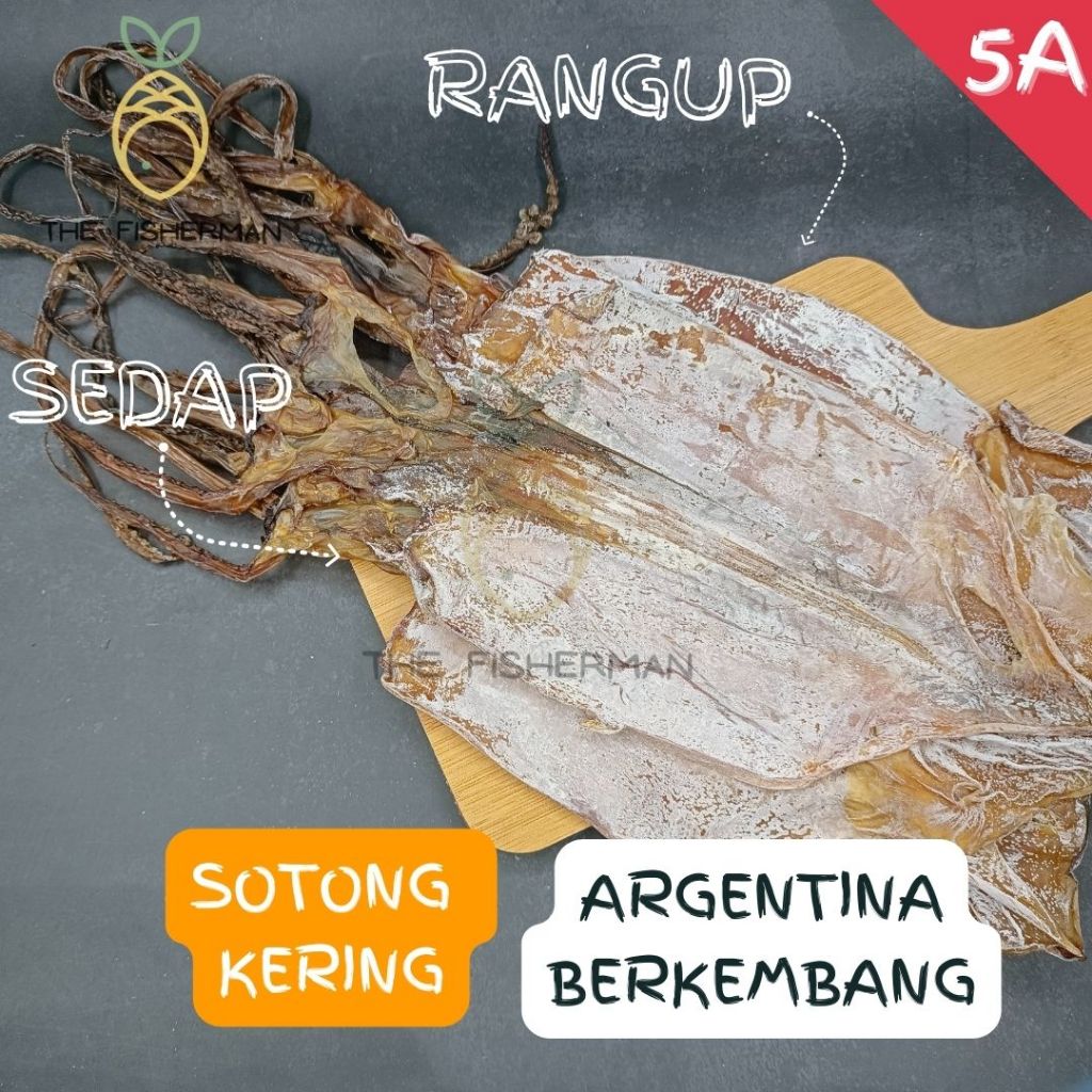 Sotong Rendam Kembang Sotong Kering Argentina Dried Squid | Dried ...