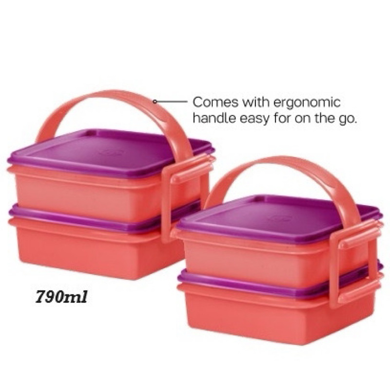 Tupperware Small goody box with carolier 790ml | Shopee Malaysia