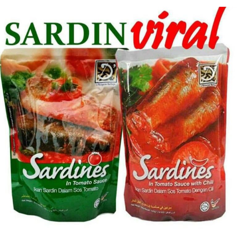 SARDIN VIRAL !! D'heritage sardine 425g | buatan MALAYSIA & 100% HALAL ...