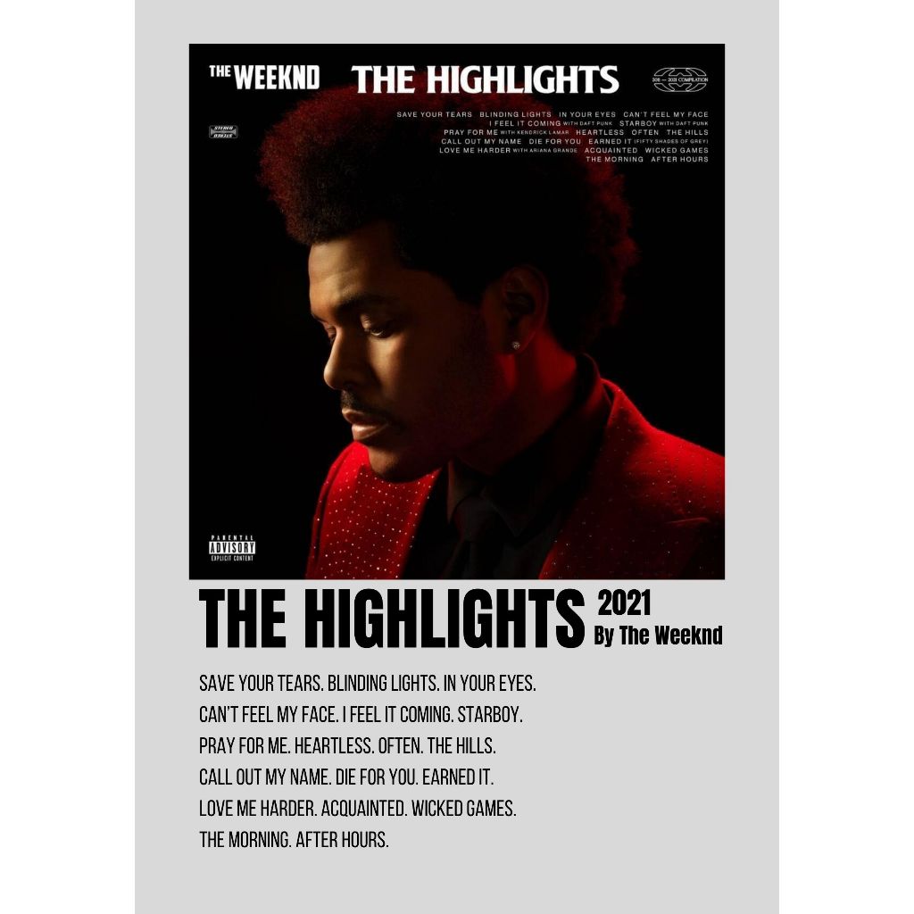 Album Cover Poster The Highlights by The Weeknd | Shopee Malaysia
