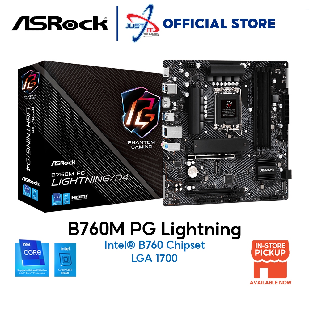 ASROCK B760M PG Lightning LGA1700 Motherboard I3-13100/12400/13400 ...