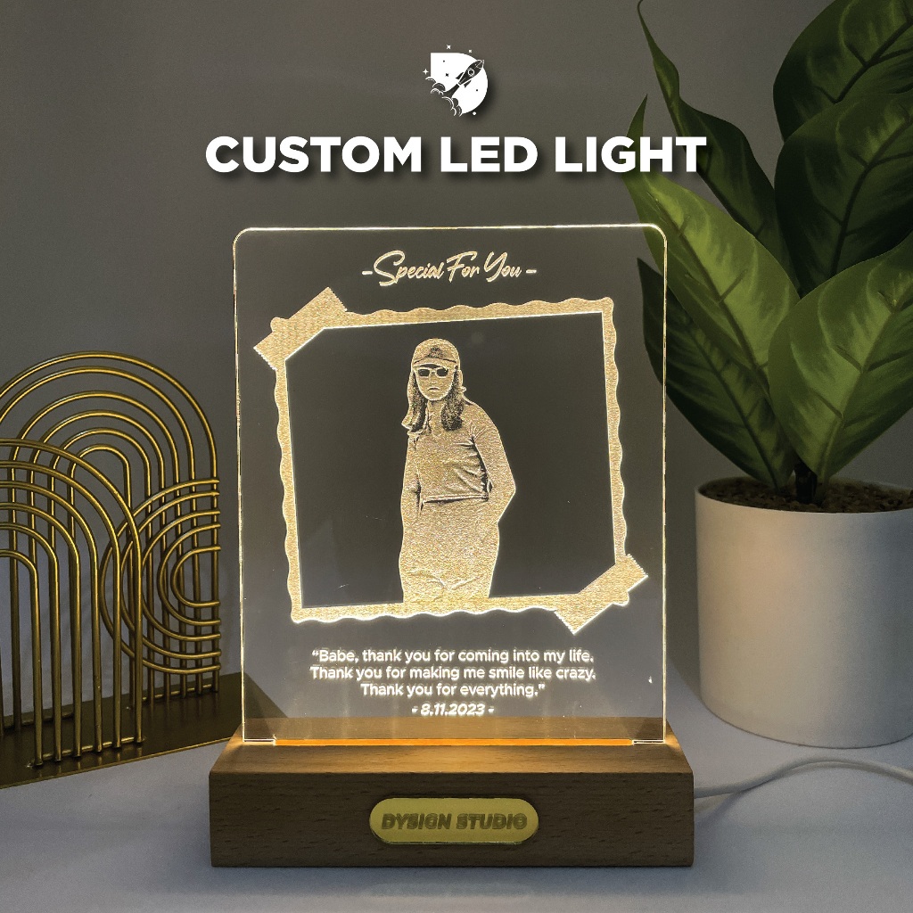 Custom LED Light Engrave | Gift Light Engrave | Couple Gift Engrave ...