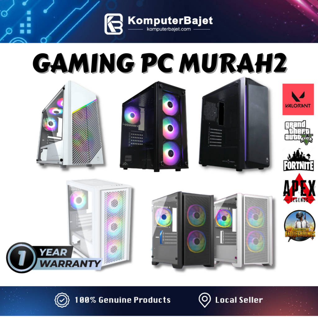 ⭐1 YEAR WARRANTY⭐ BUDGET GAMING PC CUSTOM MADE MURAH DESKTOP PC FULL ...