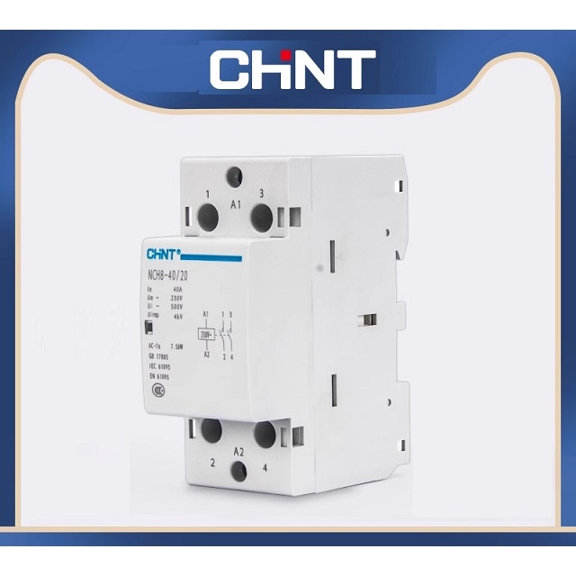 CHINT 25A 40A 63A 2 Pole 220V Din rail Household AC Modular Contactor 2NO Model NCH8 | Shopee ...