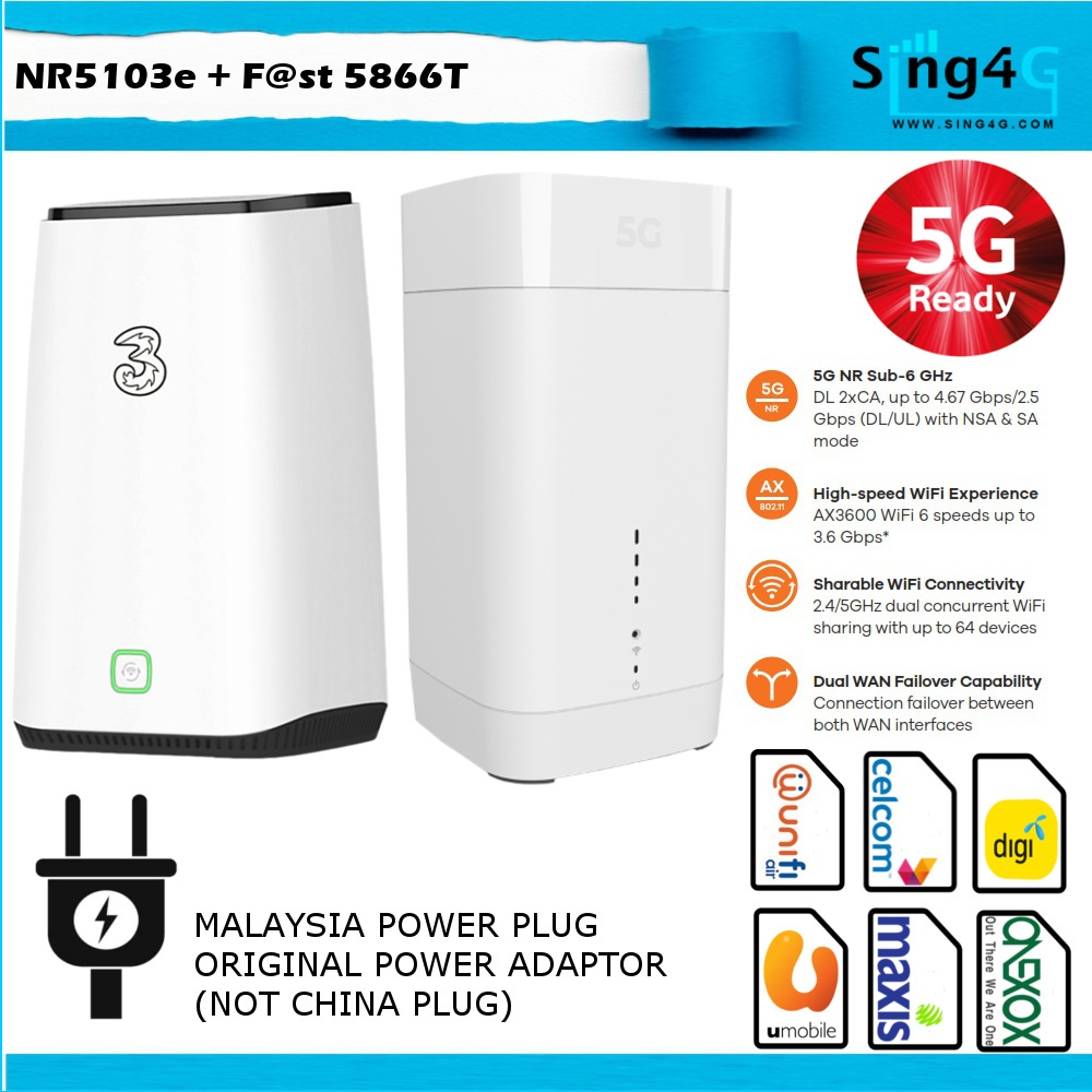 (Malaysia Stock) Umobile 5G HOME broadband MODEM 5G CPE UK 5GEE Zyxel ...