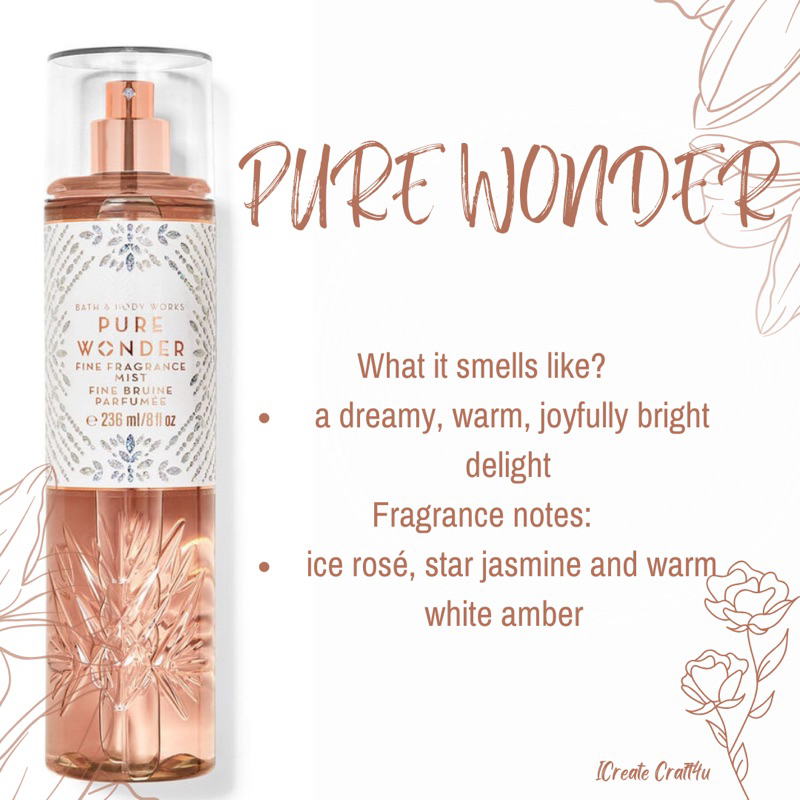 PURE WONDER NEW BODYMIST ORIGINAL BATH AND BODY WORKS (repack 10ml ...