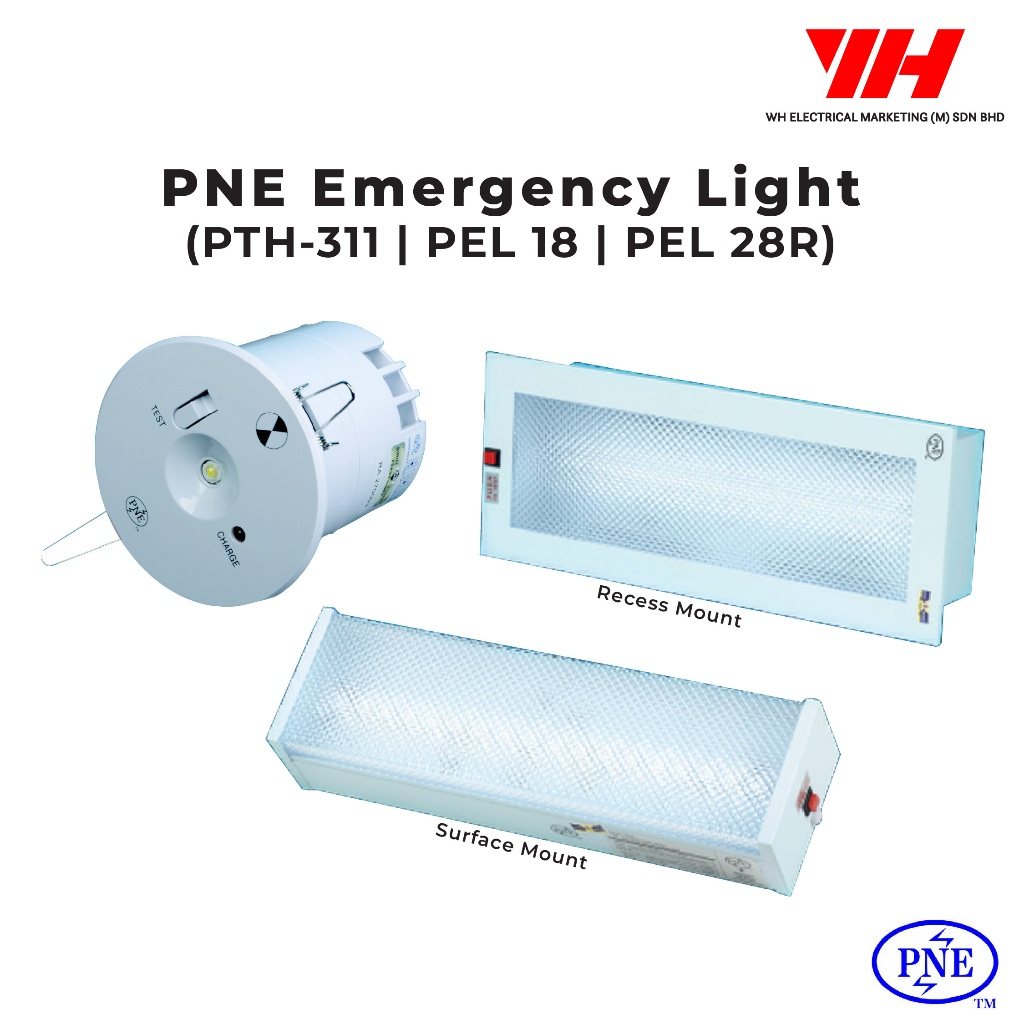 PNE Emergency Luminaire Light (PTH-311/PEL-18/PEL-28R) | Shopee Malaysia