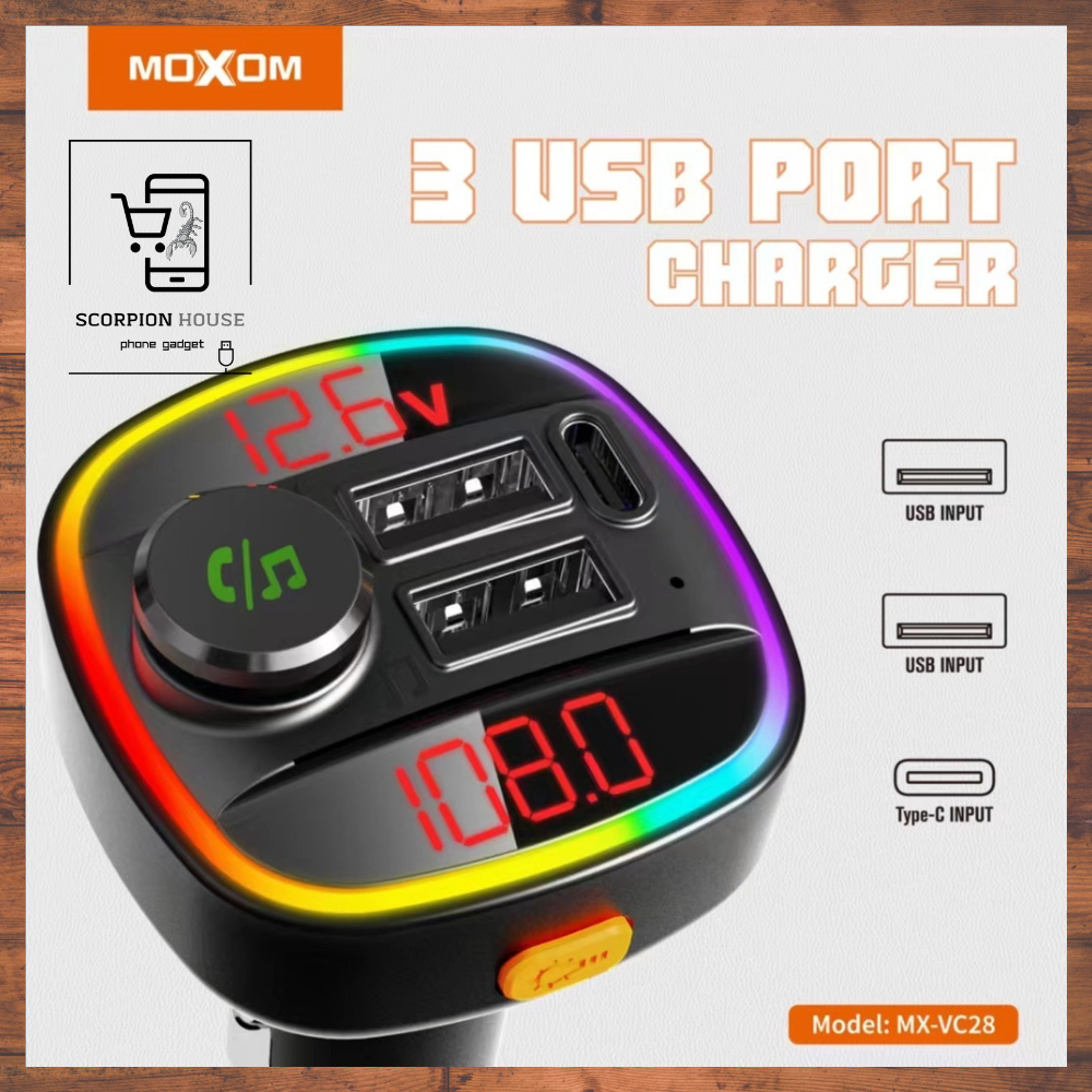 MOXOM MX-VC28 3.4A Fast Charging Dual USB Output Wireless MP3 Player ...