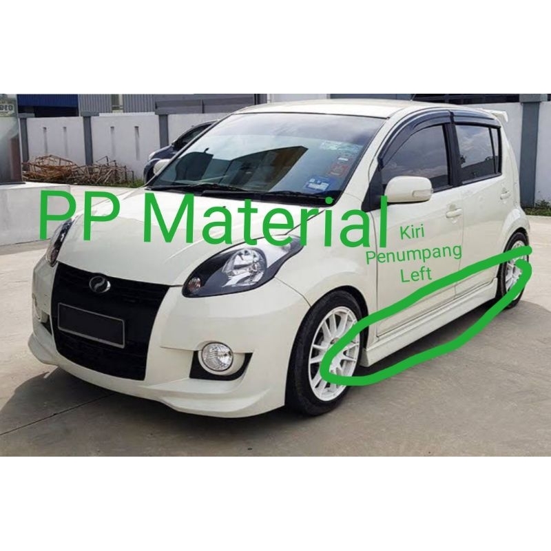 Perodua Myvi Se2 (2005-2010) Side Skirt L/R (PP Material) With Rubber ...