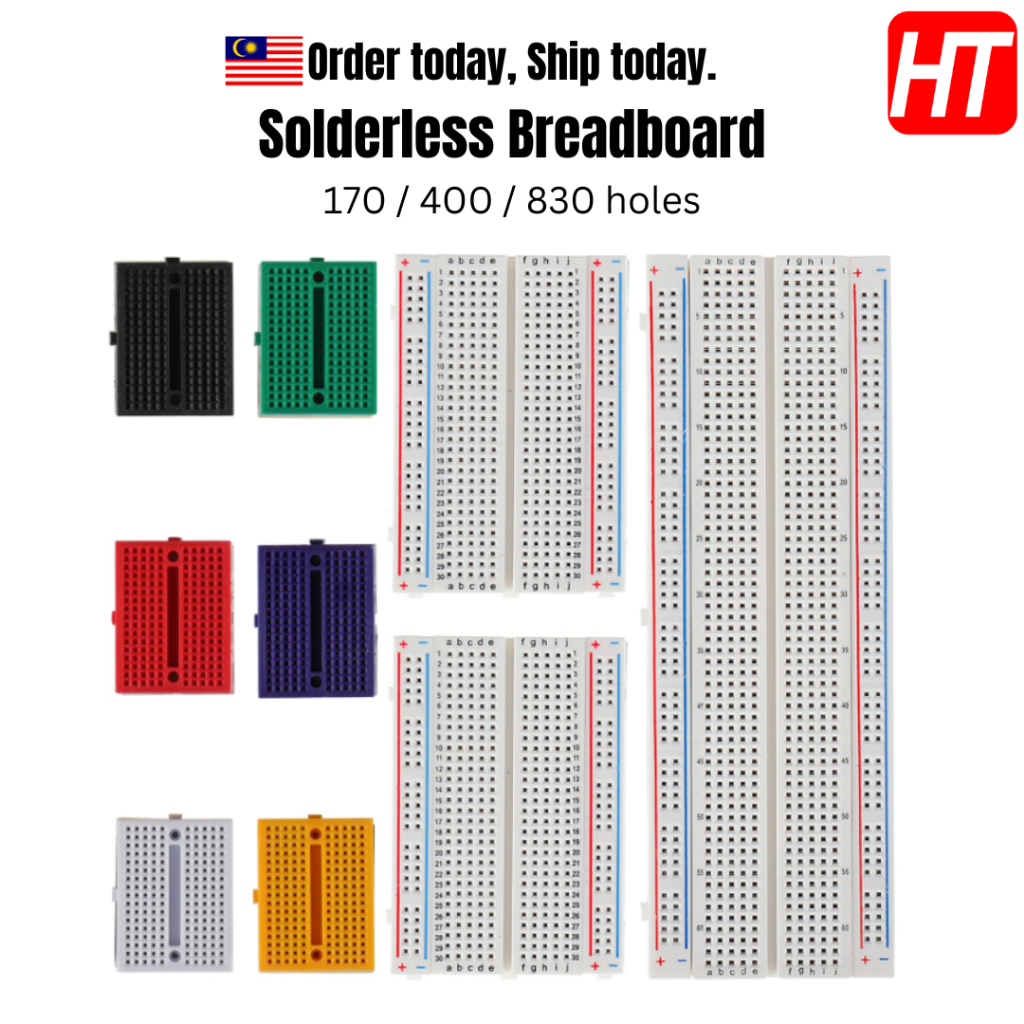 MB102 Solderless Breadboard 170 400 830 Holes for Small DIY Kits Arduino Raspberry rasp Pi Proto ...