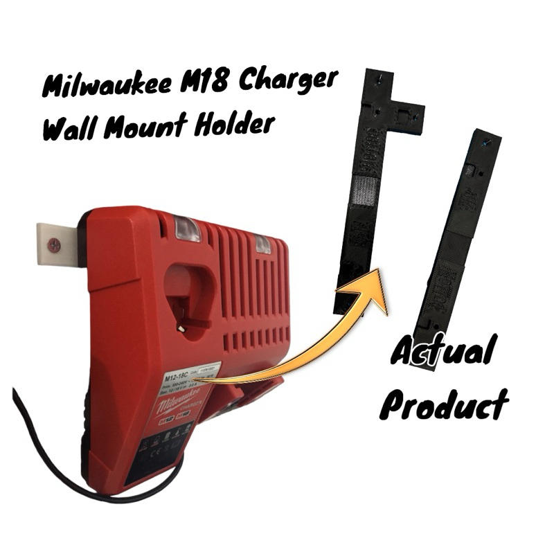 Wall Mount for Milwaukee M12 12V & M18 18V Battery Charger | Shopee ...