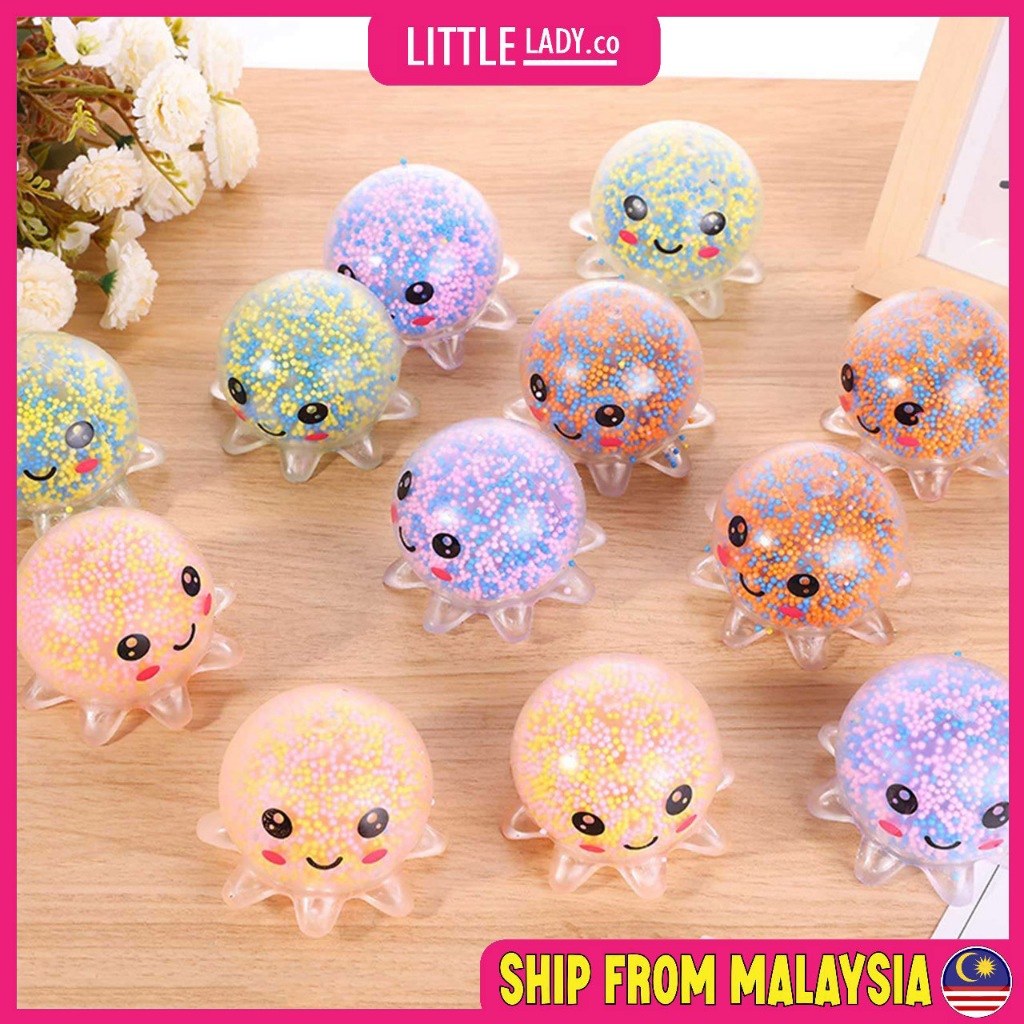 Octopus Luminous Squishy Toy Stress Relief Soft Toys Decompression Kids ...