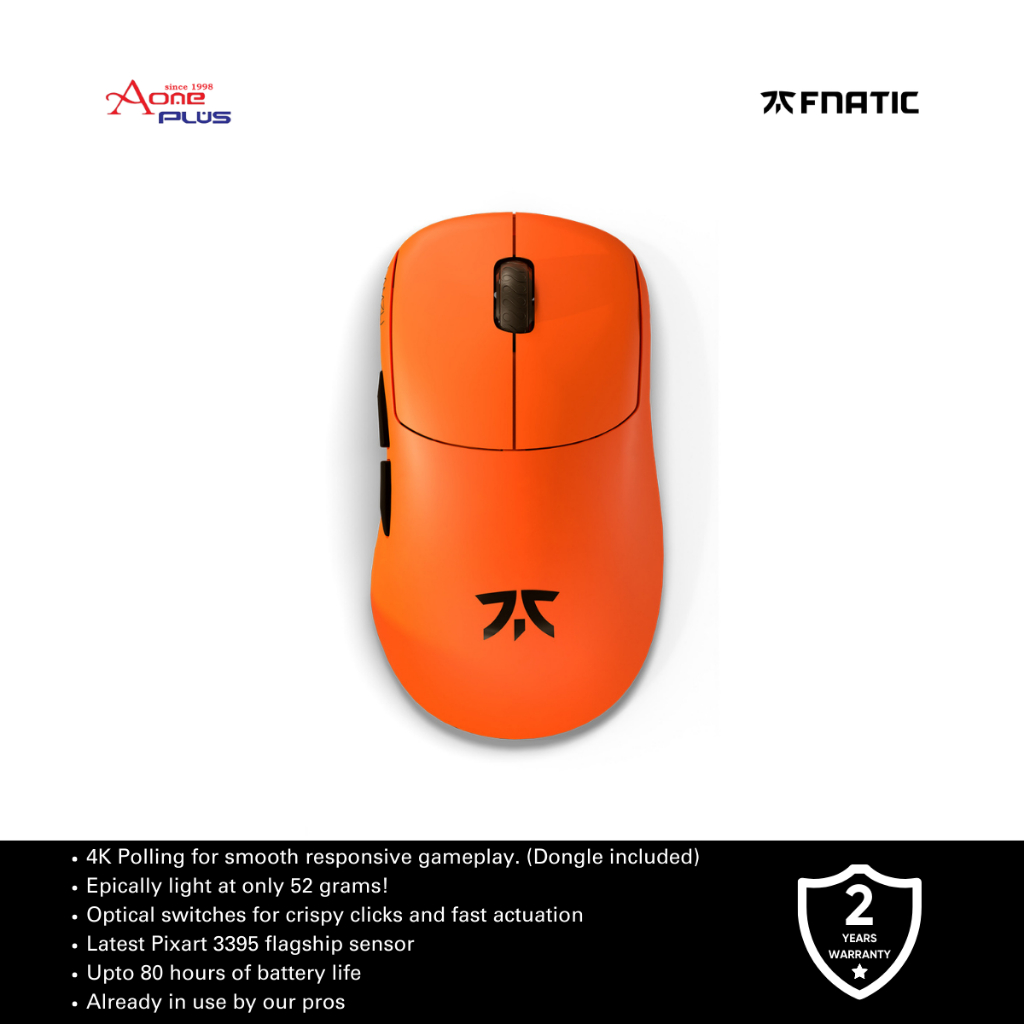 (AONE PLUS SS2) Fnatic Gear x LAMZU Thorn Wireless Mouse - Fnatic Edition Wireless 52g 3395 ...