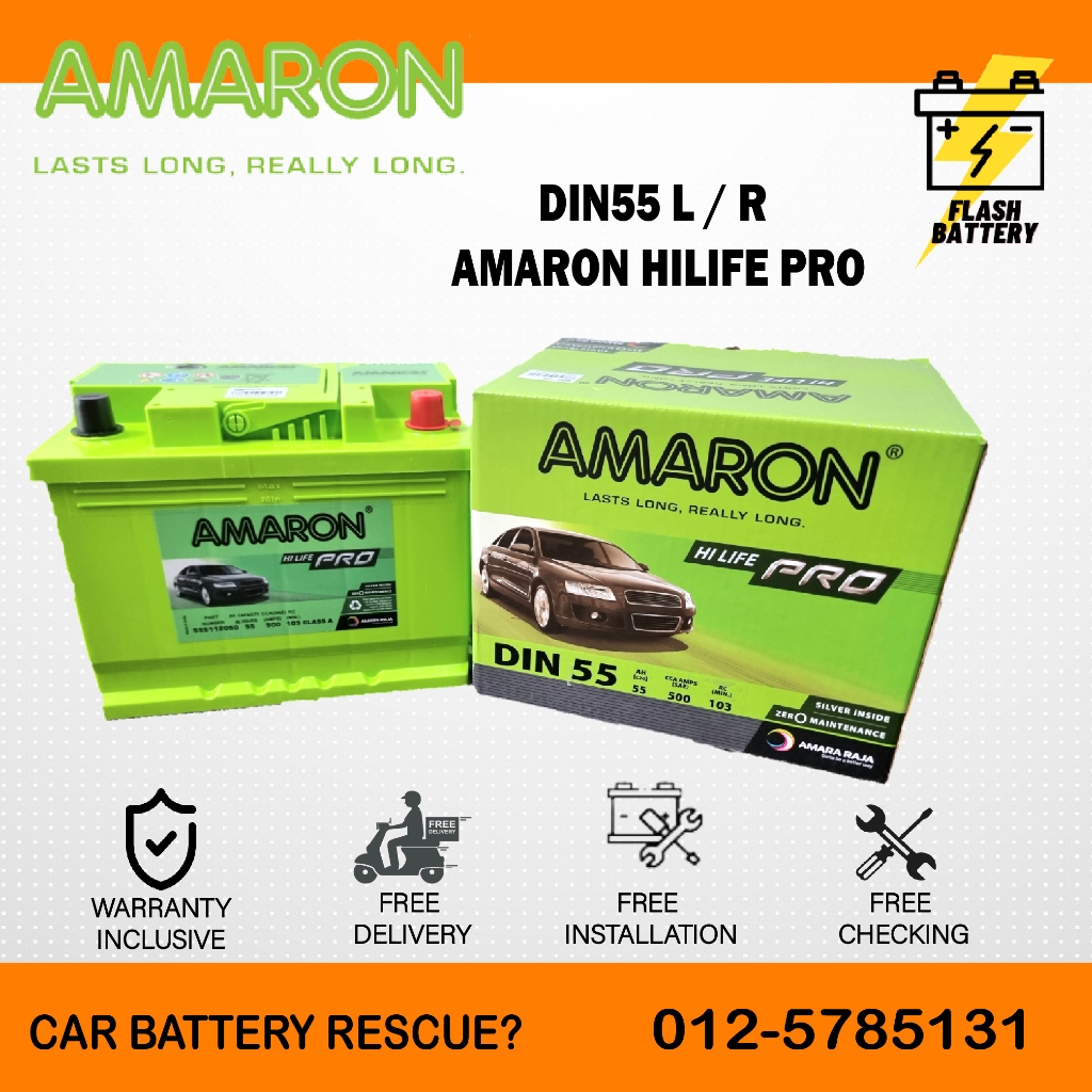 [ Installation Provided ] DIN55R | DIN55L | LN 2 Amaron Hi-life PRO ...