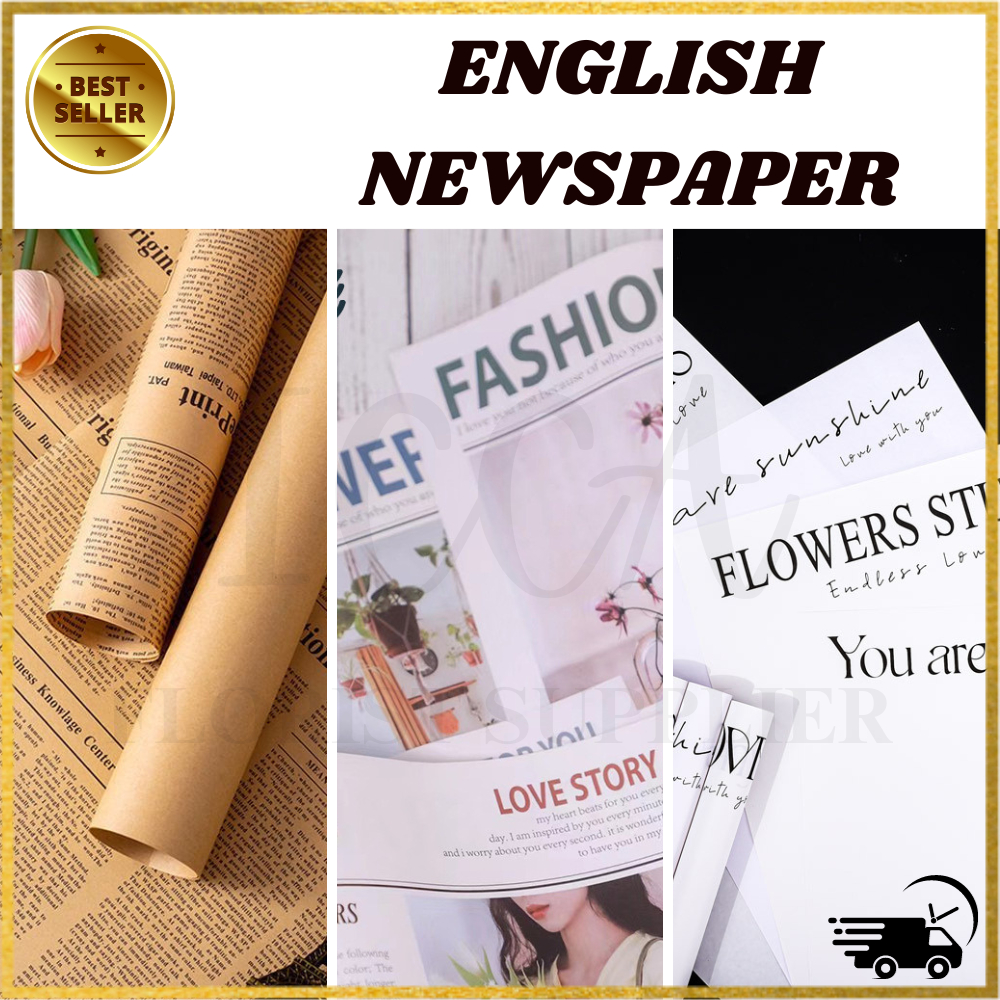 English Newspaper INS Newspaper DIY Kraft Paper INS Simple Elegant ...