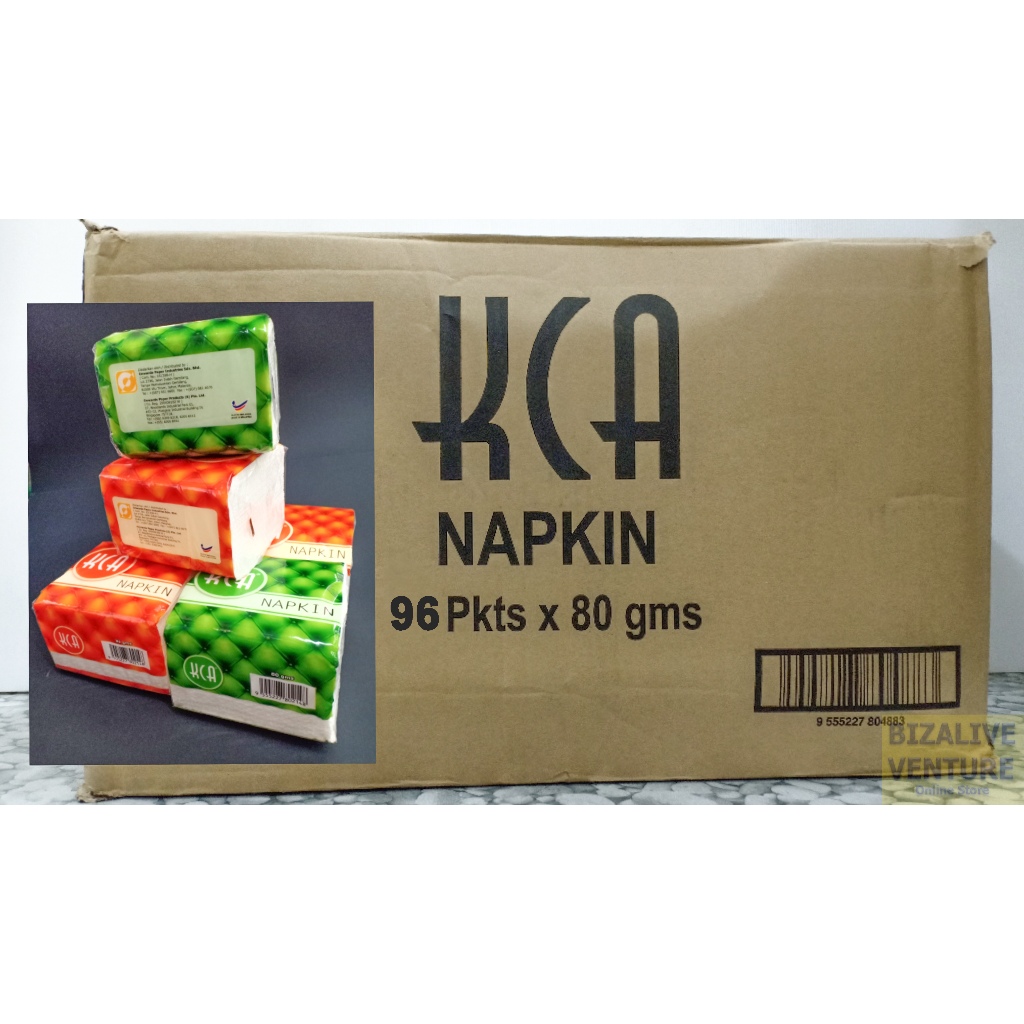 KCA Napkin Tissue (1 Carton = 96pkt) | Napkin | Party | Facial Tissue | Tisu | Perpack 80gram (1 ...
