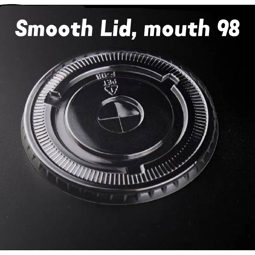 (50 pieces) PET cup lids, mouth 98, smooth lids, raised drinking lids ...