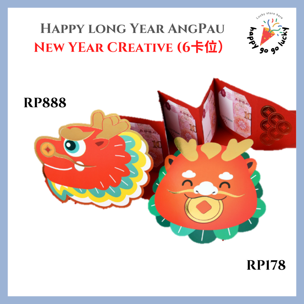 [Ready Stock MY] 2024 Dragon Red Envelopes New Year Red Packet Angpao ...