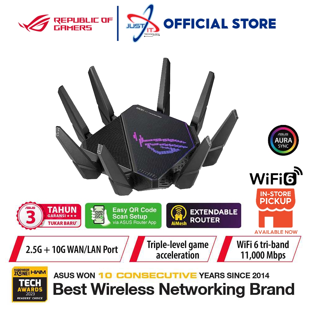 ASUS ROG RAPTURE GT-AX11000 PRO / ROG RAPTURE GT-AX11000 AX11000 Tri ...