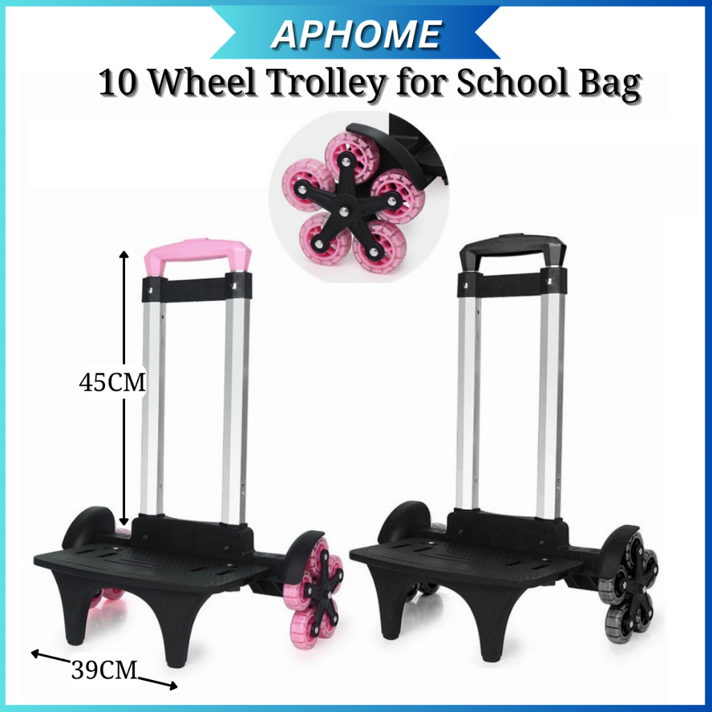 NEW High Quality High Heel 10 Wheel Trolley For School Bag Staircase ...