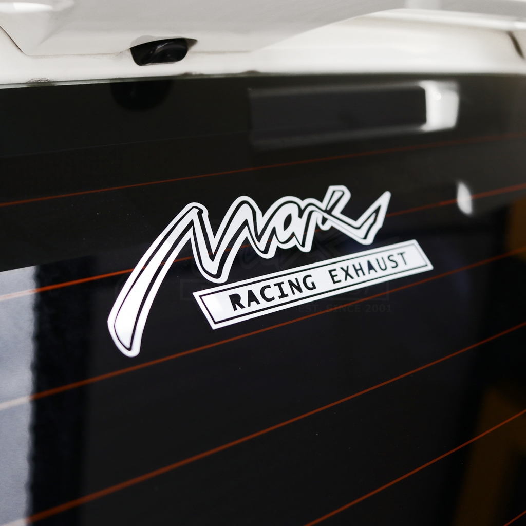 Max Racing Exhaust Reflective Sticker for Windshield, Body, Bodykits ...