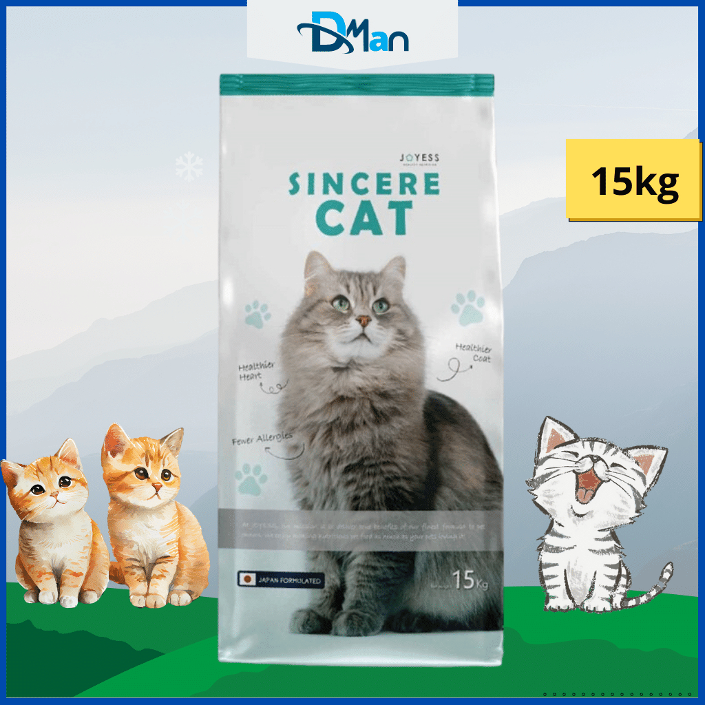 JOYESS SINCERE CAT 15KG Cat Food for kitten and adult (makanan kucing ...
