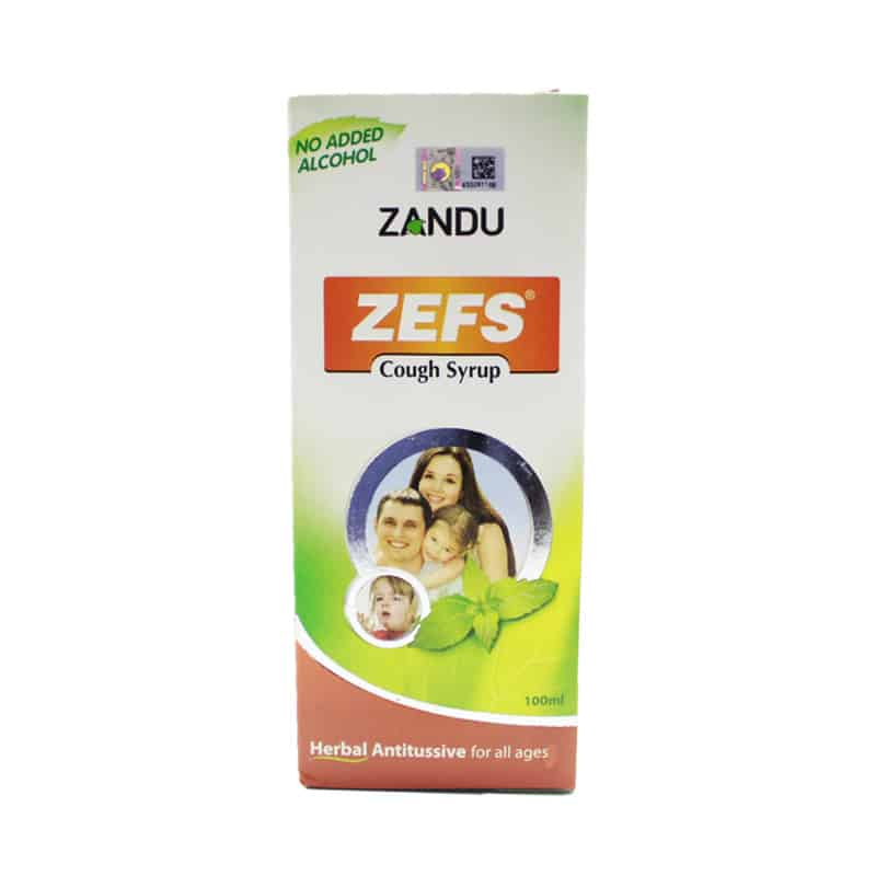 Zandu Zefs Cough Syrup 100ml - Traditionally Used for Symptomatic ...