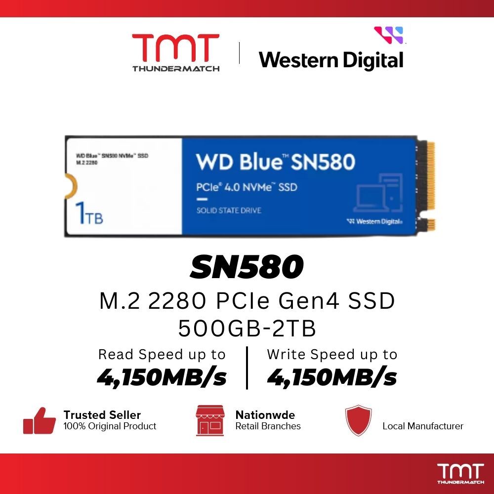 TMT WD BLUE SN570 SN580 250GB 500GB 1TB 2TB M.2 2280 PCIe NVMe SSD ...