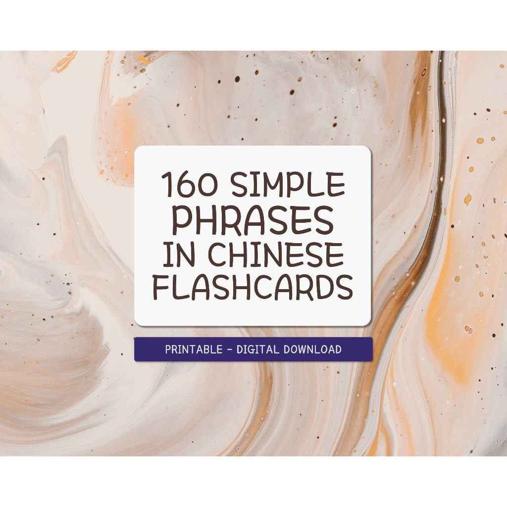 [Printable] 160 Simple Phrases in Chinese Flashcards | Shopee Malaysia