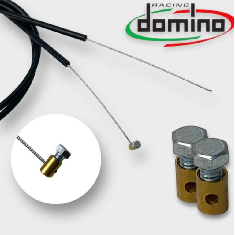 DOMINO STEEL CABLE CLAMP & CABLE NIPPLE 1pc (FOR THROTTLE CONTROL) # ...