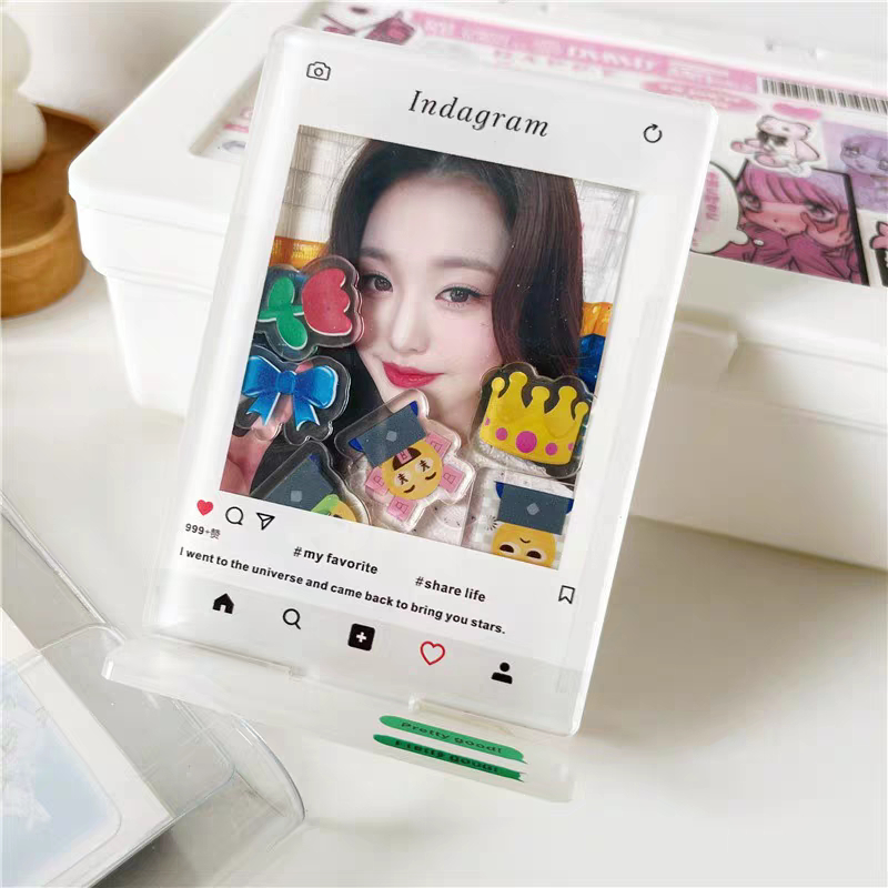 3 inch Acrylic DIY Lomo Card Holder Stand Idol Photo Card Holder INS Style Decoration Creative ...