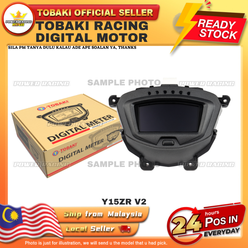 Y15ZR TOBAKI RACING DIGITAL METER Y15 YSUKU V1 V2 Y SUKU ORIGINAL ORI ...