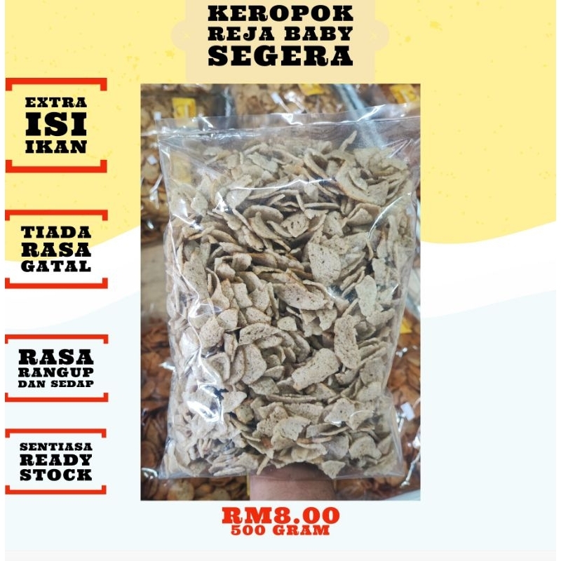 [500GRAM] Keropok Baby Segera Reja/Hancur | Shopee Malaysia