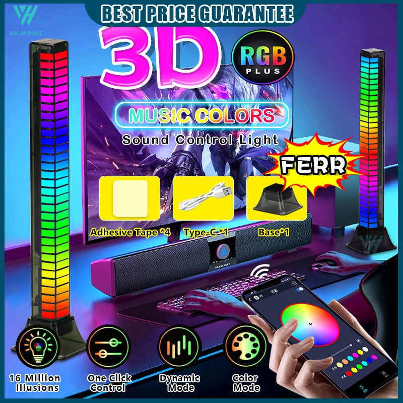 RBTECH RGB Lampu Musik LED Music Rhythm Light Bar Pickup Sound Control ...
