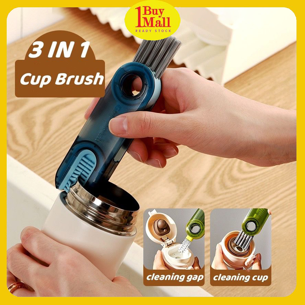 3 In 1 Multifunctional Cup Brush Cup Lid Cleaning Brush Tool Cup Lid ...