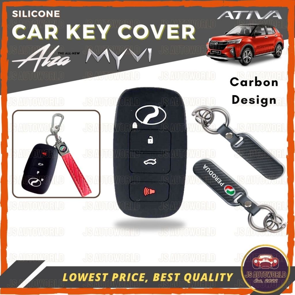 Perodua New Alza Myvi Ativa Facelift 2022 Car Key Cover Sarung Kunci ...