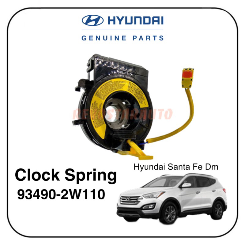 Original Hyundai Santa Fe DM 2.2/2.4 2013-2019 Steering Airbag Spiral Cable Clock Spring (12 Pin ...